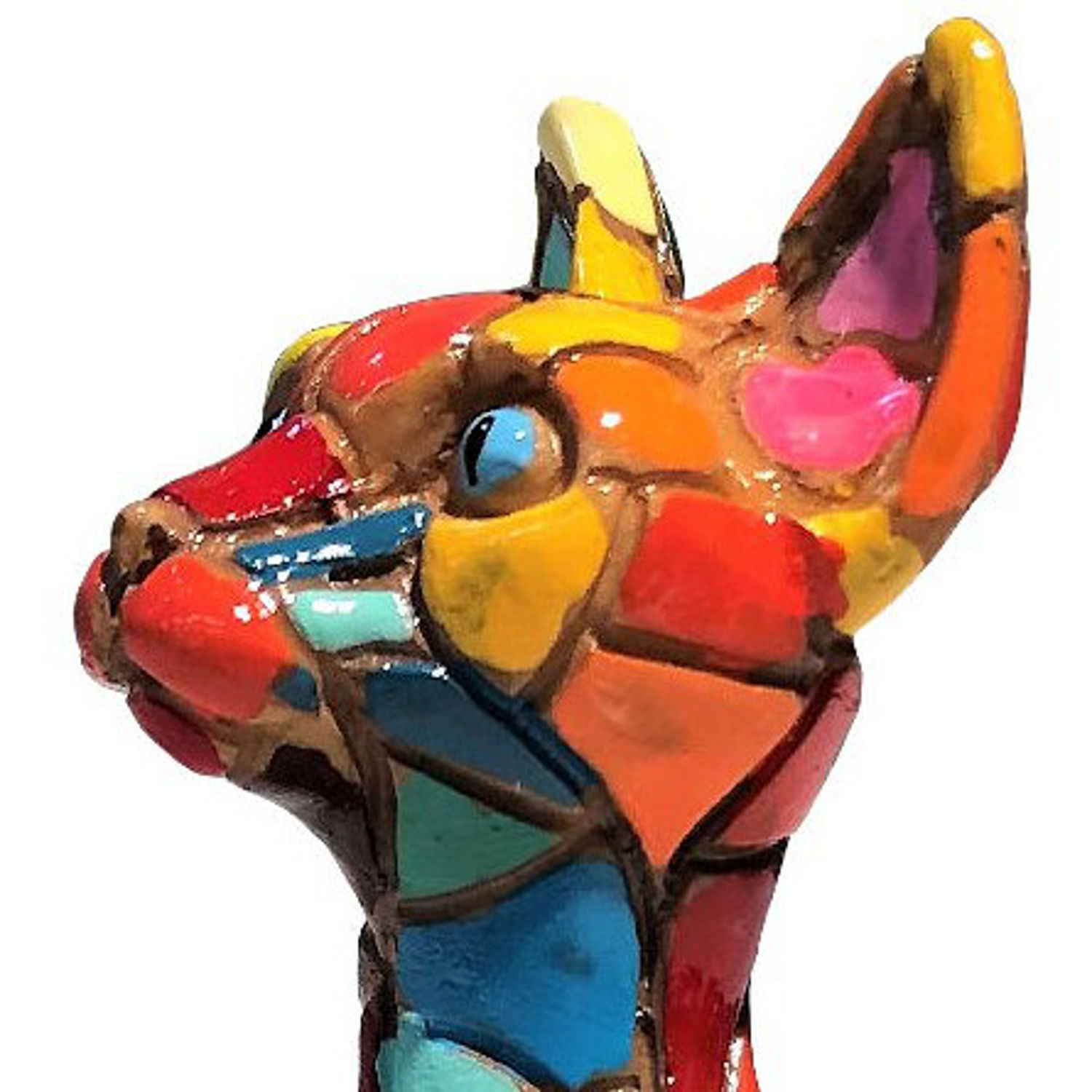 Figurine Barcino chat sphinx en mosaïque 11cm | Floralia.