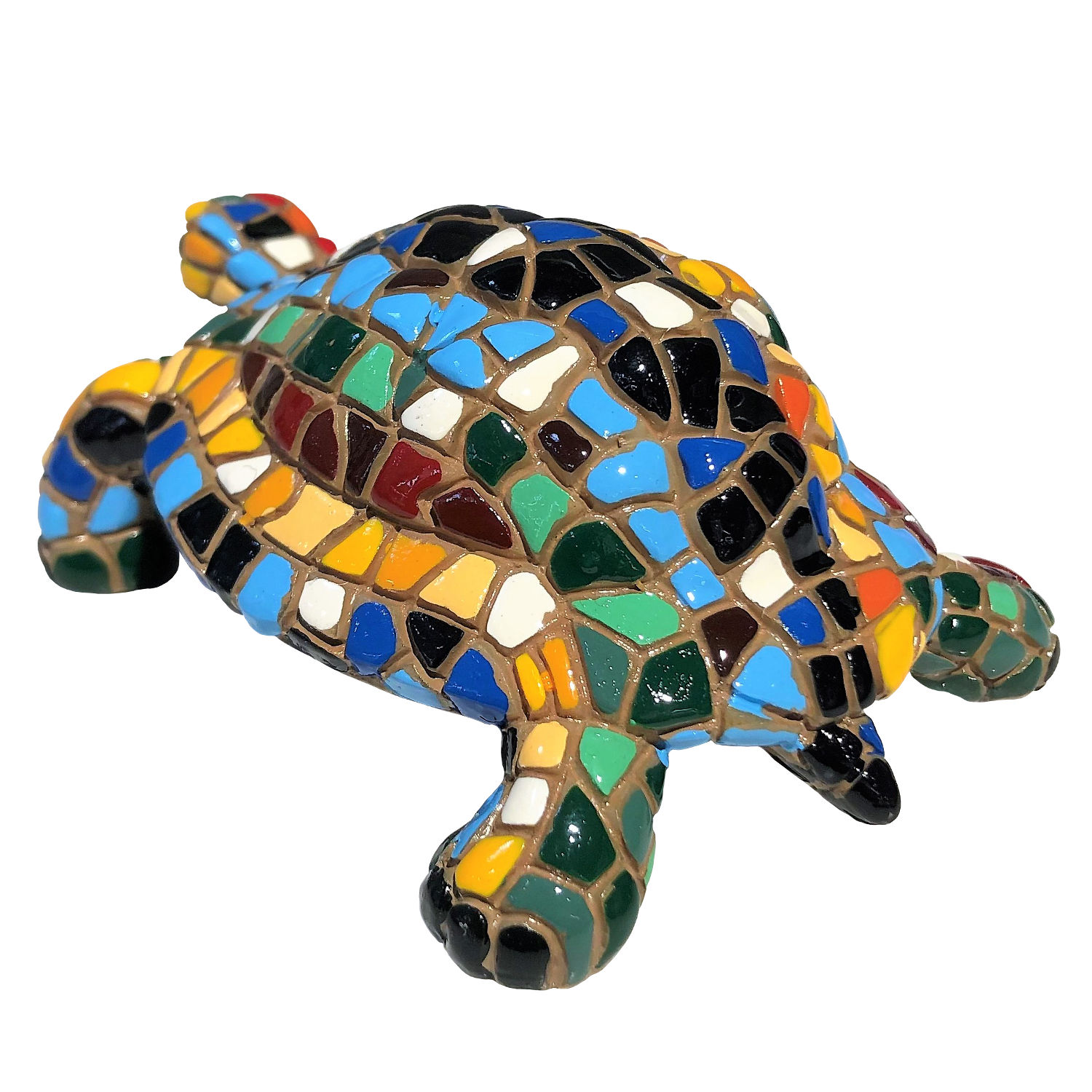 Figurine Barcino tortue en mosaïiquer 10cm | Floralia.